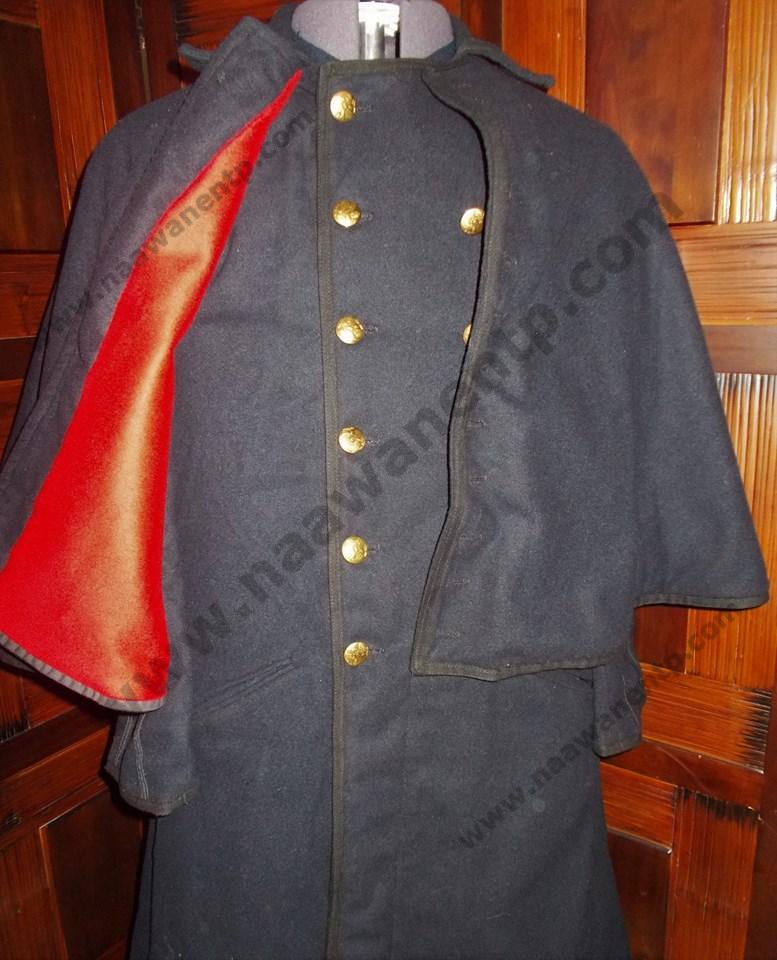 Officers Greatcoat cape in Red wool broadcloth – M Afzal Products